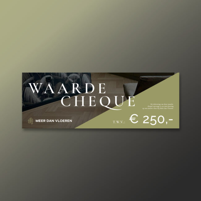 Waardecheque ontwerp | Burowit